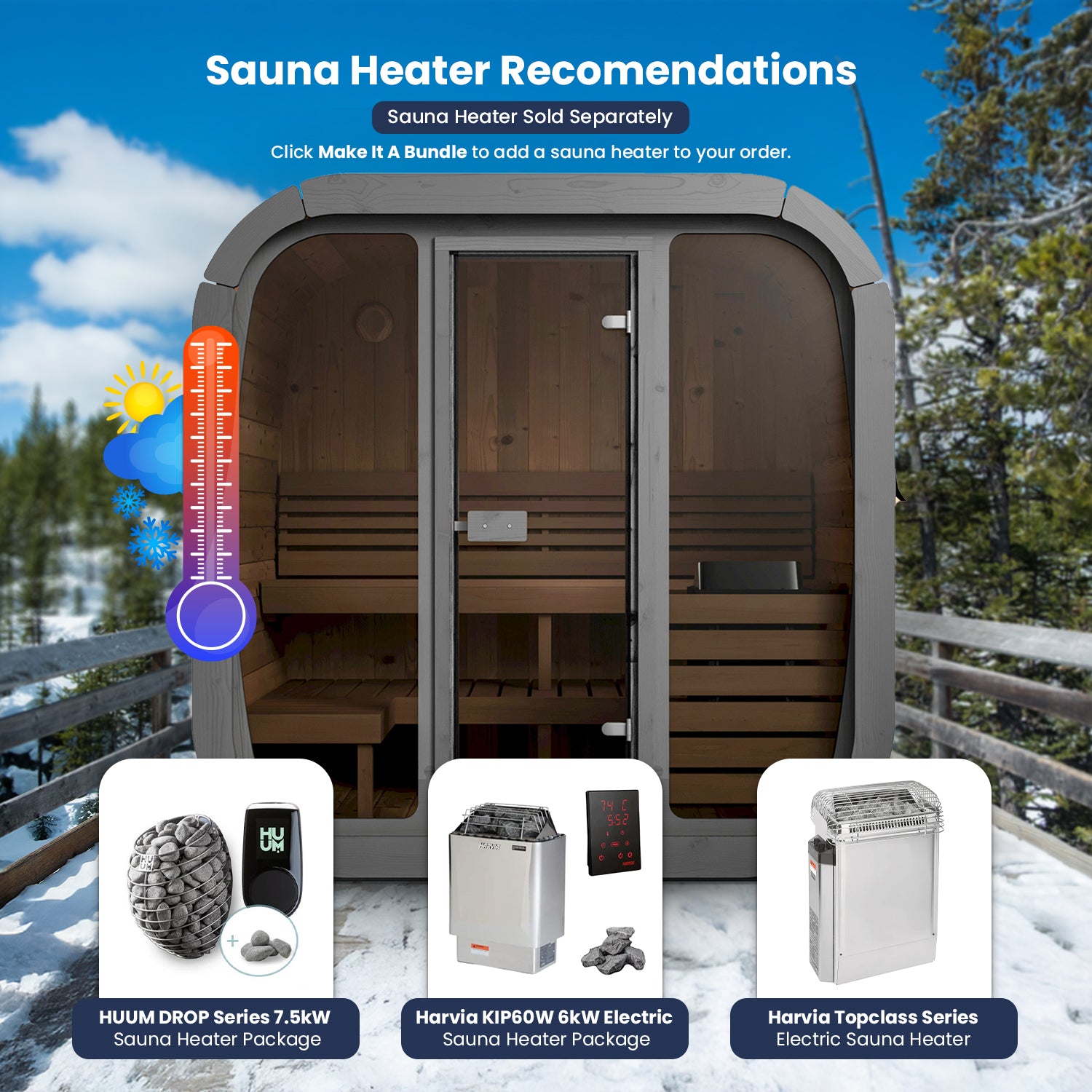 SaunaLife CL5G 4-Person Cube-Series Outdoor Home Sauna Kit - SaunaKits.com