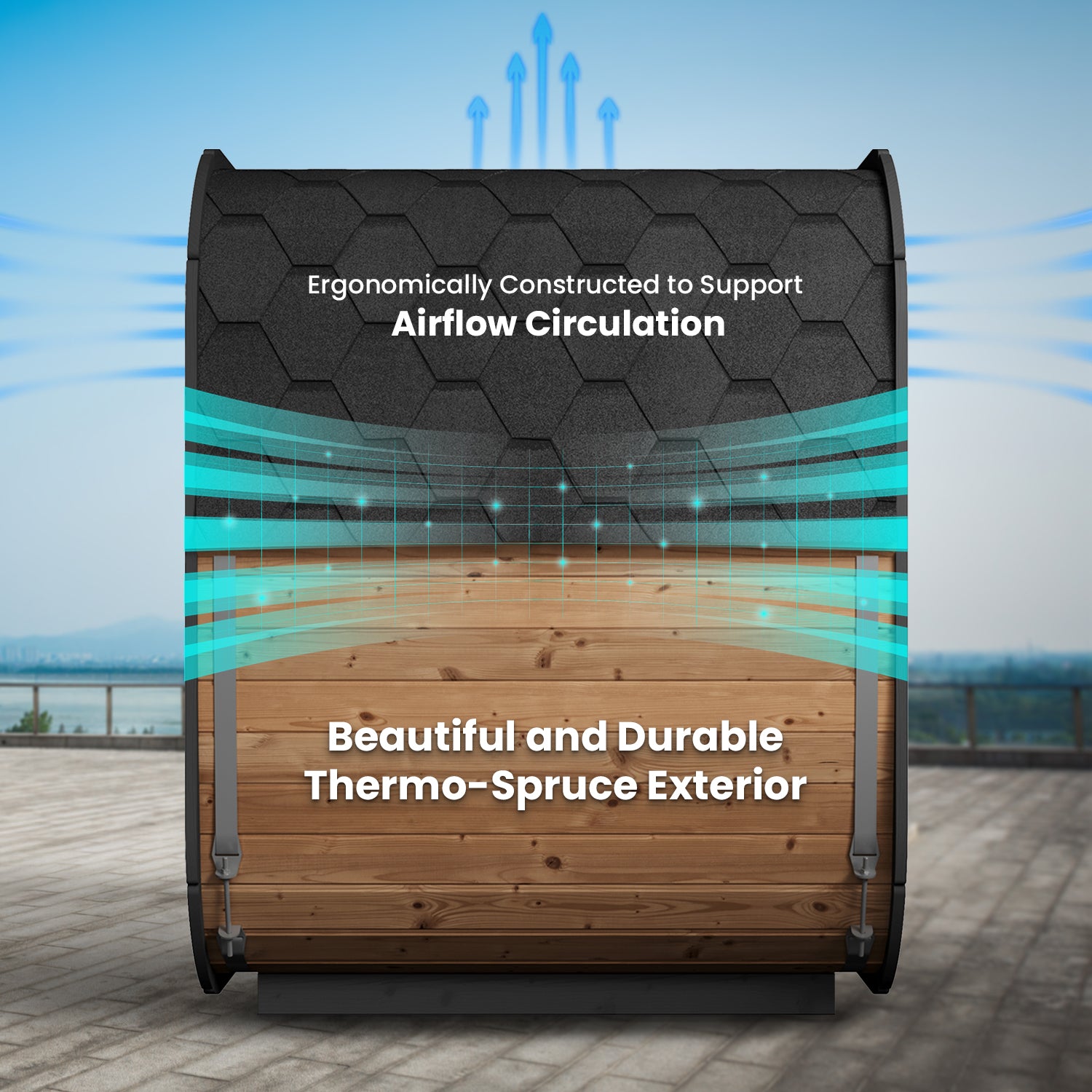 SaunaLife CL5G 4-Person Cube-Series Outdoor Home Sauna Kit - SaunaKits.com